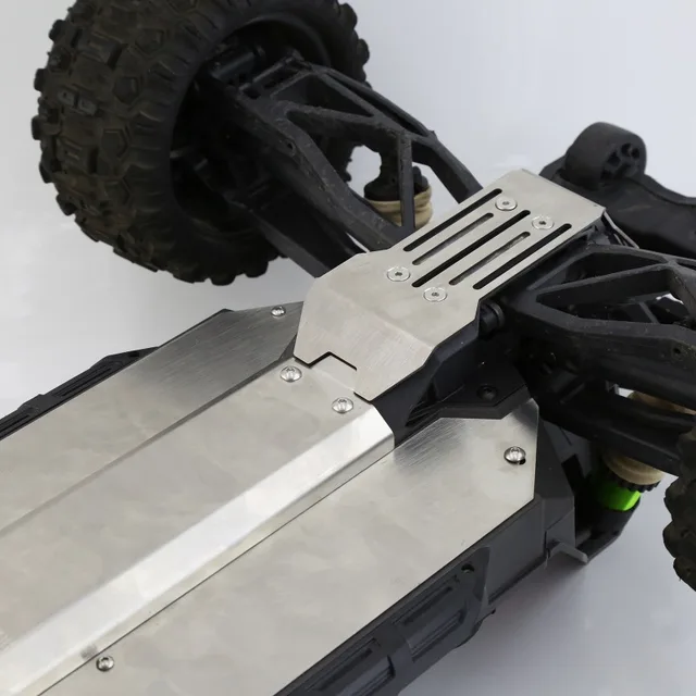 Stainless Steel Chassis Skid Plate Protector Guard Armor Front + Center