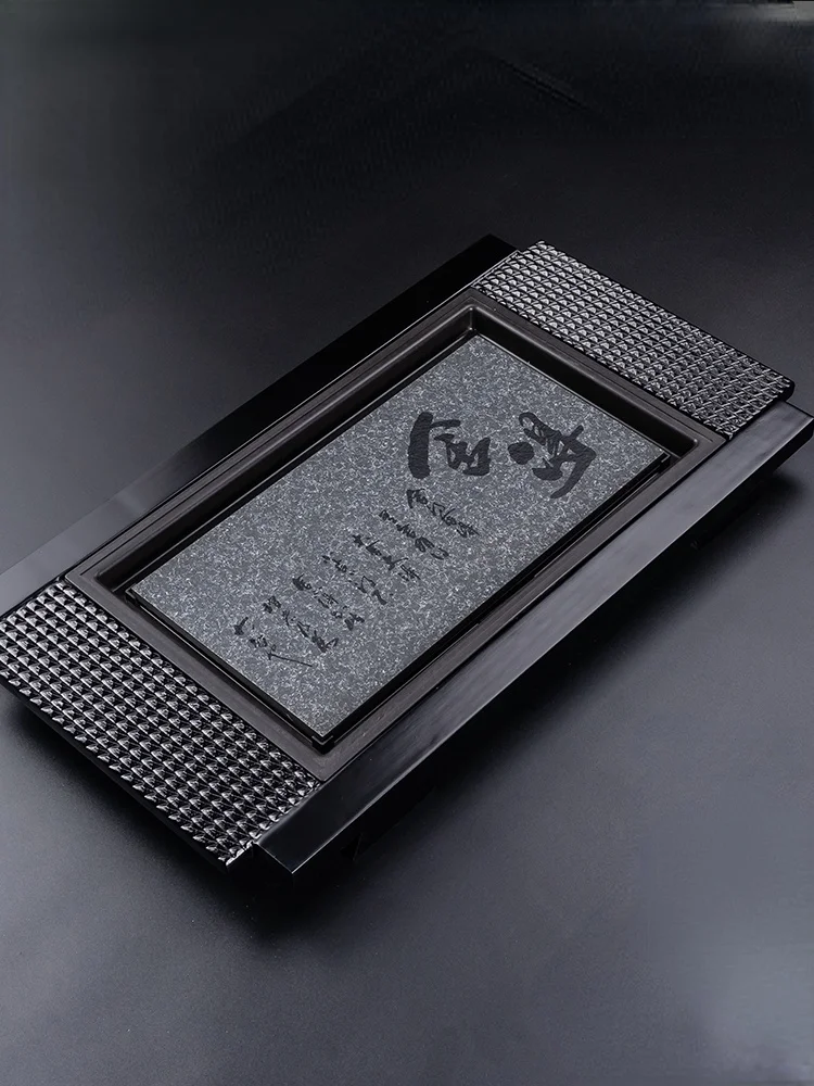 Solid Wood Luxury Tea Tray Modern Chinese Stone Table Decorative Tea ...