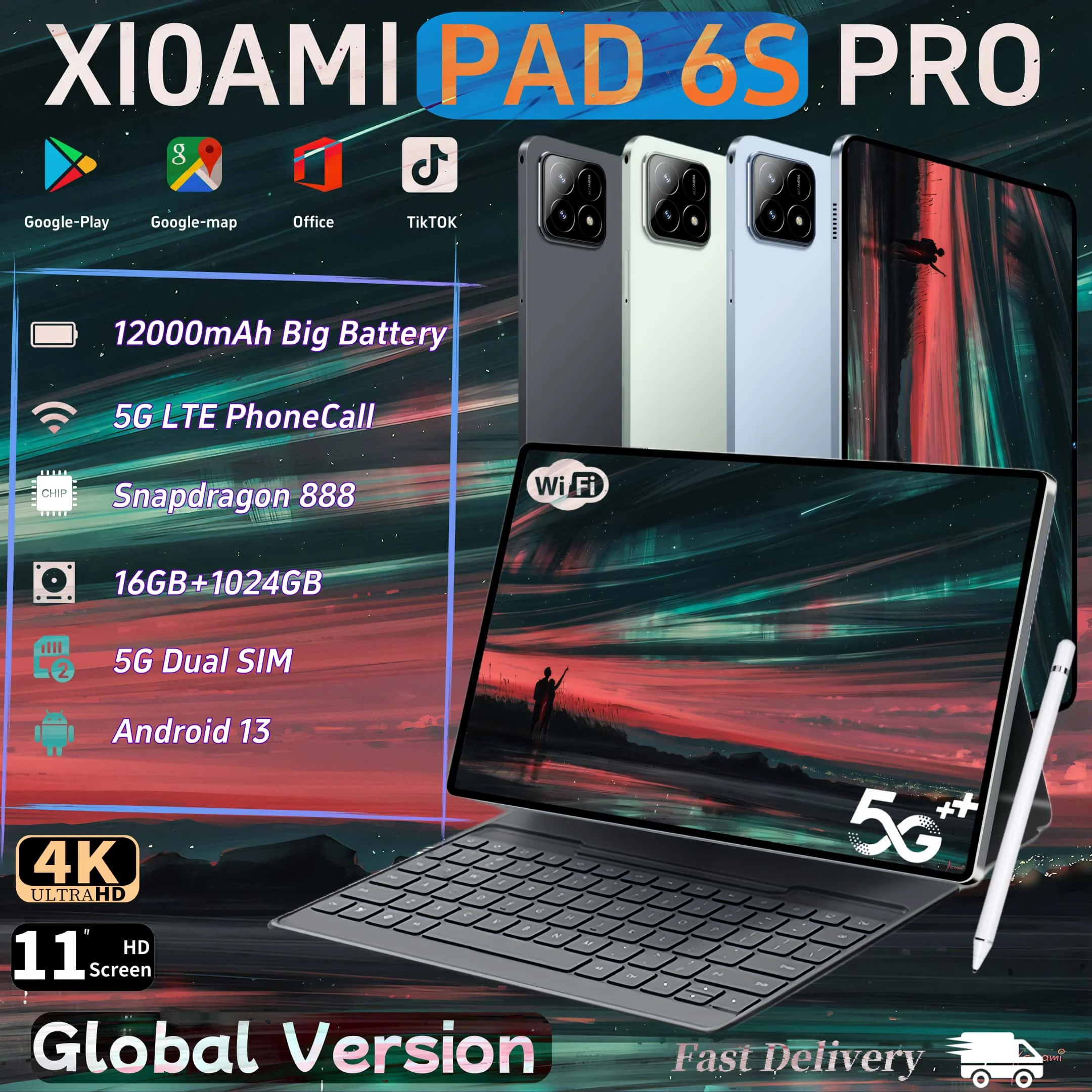2024-Original-XIOAMI-PAD-6S-PRO-versi-n-Global-Android-13-tableta-16GB ...