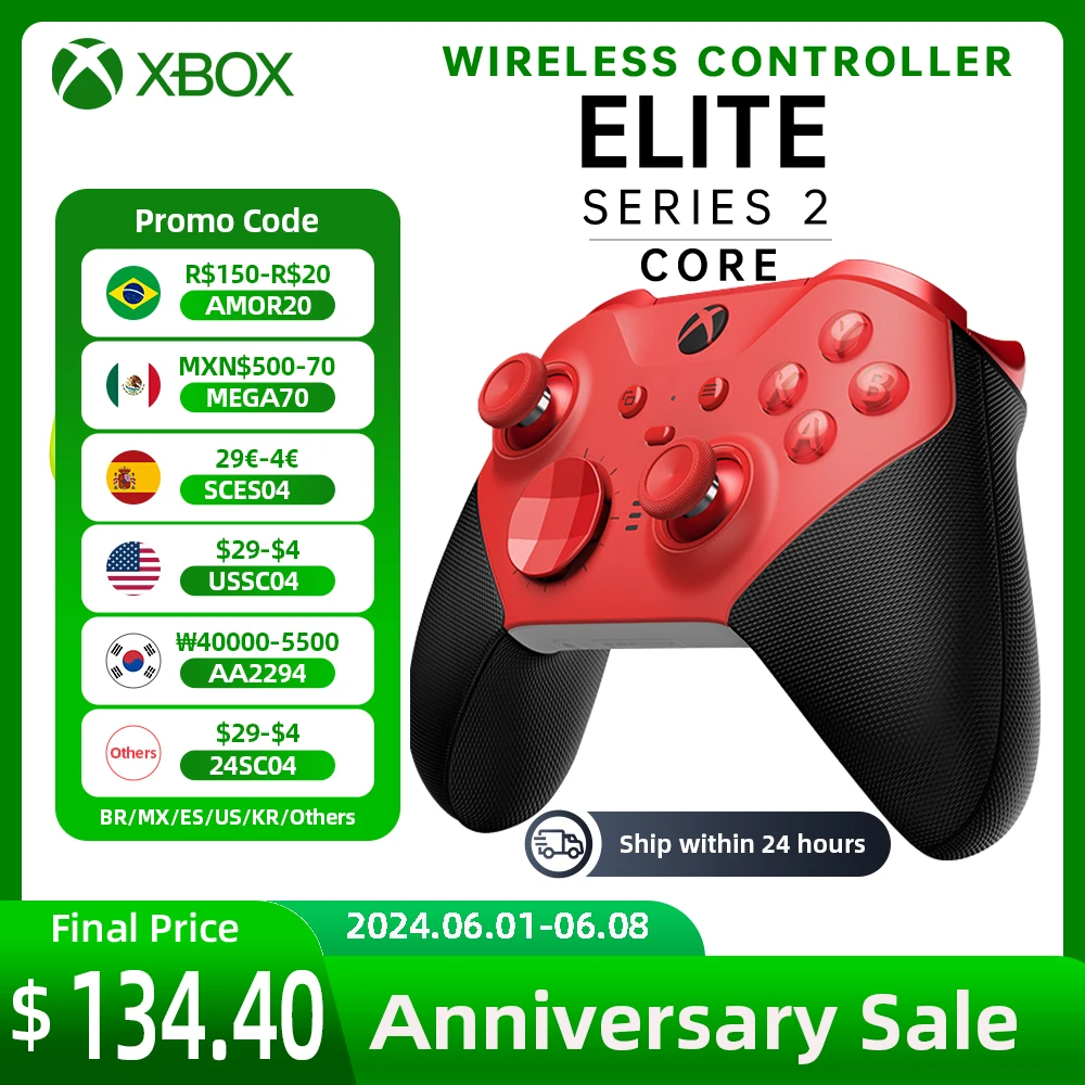Microsoft-Xbox-Elite-Wireless-Controller-Series-2-Core-Red-Blue-gaming ...