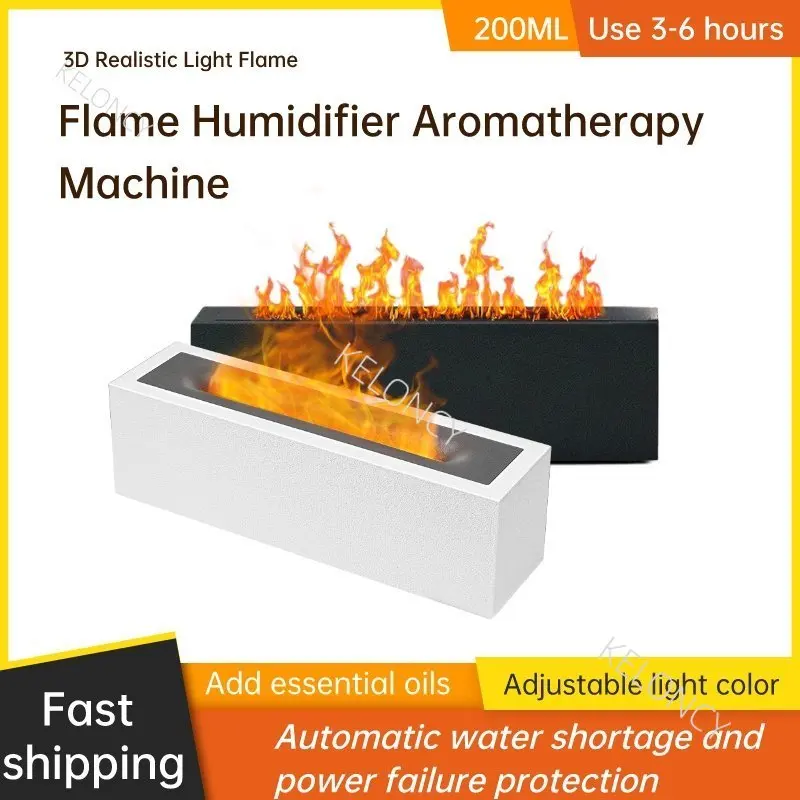 Luxury-Air-Humidifier-Simulated-Flame-Aromatherapy-Humidifiers-Diffusers-Night-Light-Essential ...