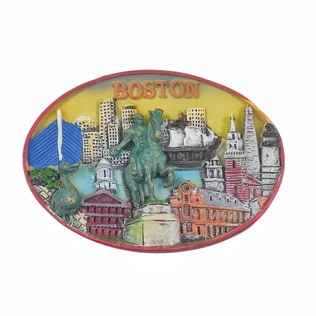 Boston-USA-3D-Fridge-Magnet-Souvenir-Gift-Resin-Handmade-Boston ...
