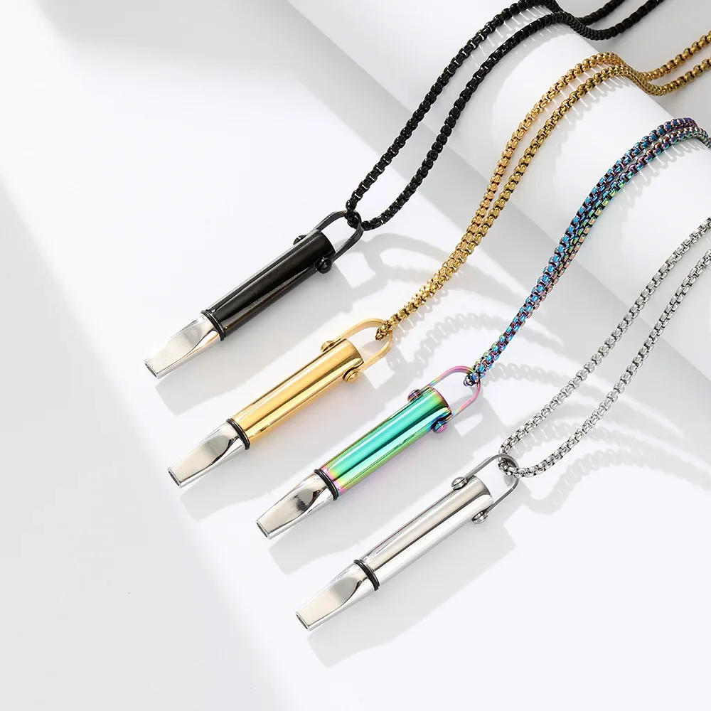 Fashion Breathing Resistance Whistle Necklace Men and Women Meditation ...