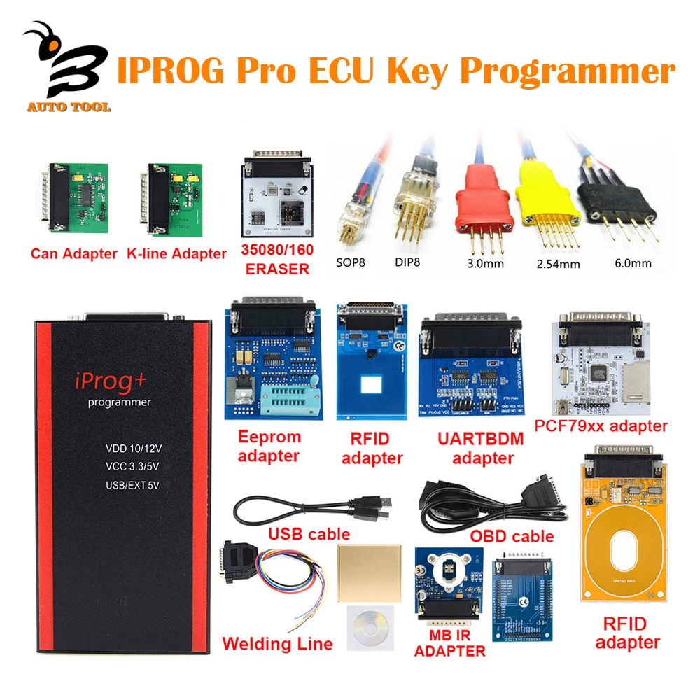 IPROG-Pro-V89-ECU-Key-Programmer-Tool-Iprog-Eeprom-Adapter-Car-IMMO ...