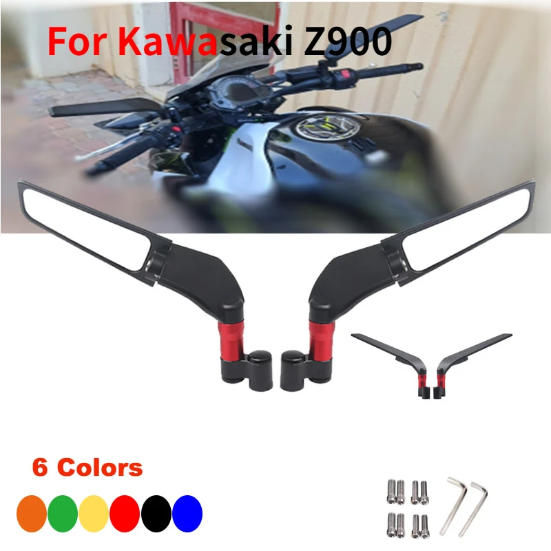 For-Kawasaki-Z900-Z-900-Universal-Motorcycle-Rearview-Mirror-Wind-Wing ...