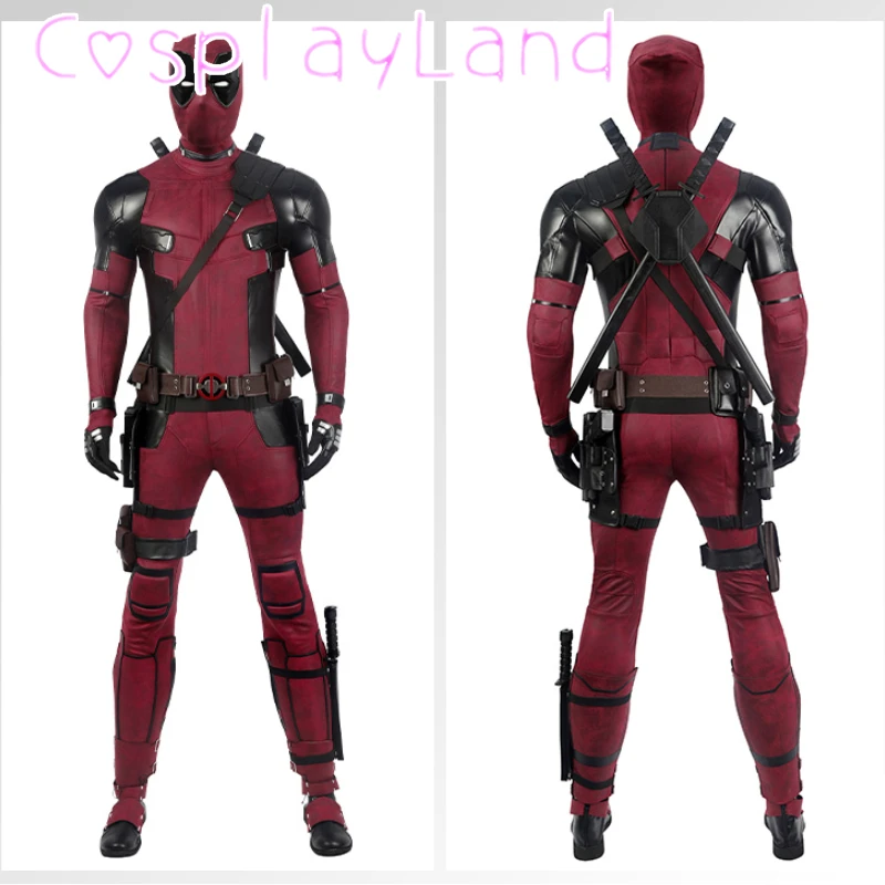 Carnival-Halloween-Costume-Crimson-Comedian-Cosplay-Outfit-Captain-Pool-2-Red-Jumpsuit-Outfit ...