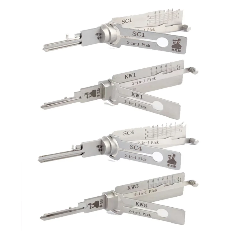Original Lishi 2in1 tool SC1 SC1 L SC4 SC4 L KW1 KW5 R52 R52L Locksmith tool for house lock ...