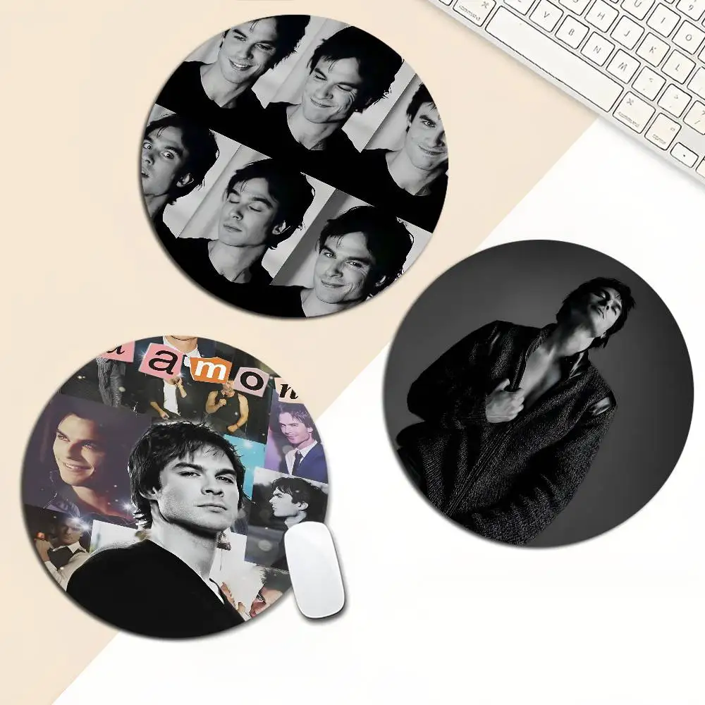 1pc Damon Salvatore Vampire Diaries Round Computer Mat Table Keyboard ...