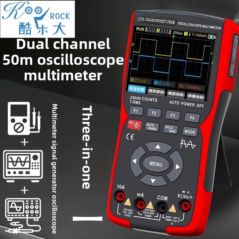 High-Precision Portable 2-in-1 Handheld Oscilloscope Multimeter with ...