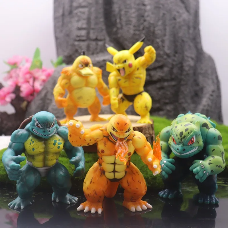 Pokemon-Muscle-Crazy-Pikachu-Bulbasaur-Charmander-Squirtle-Psyduck ...