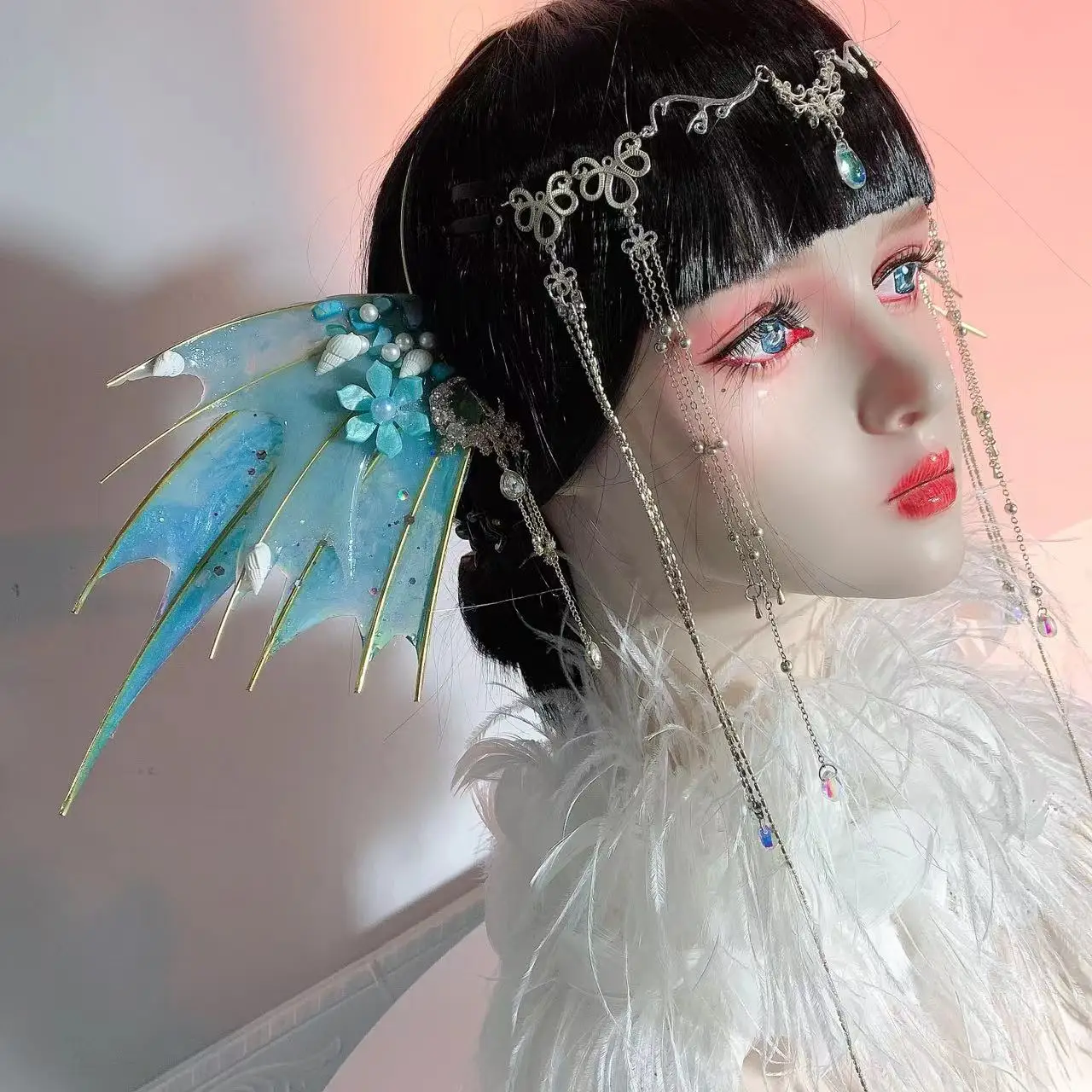 Beautiful Mermaid Ears Hair Accessories Party Favors Elf Ear Cosplay ...