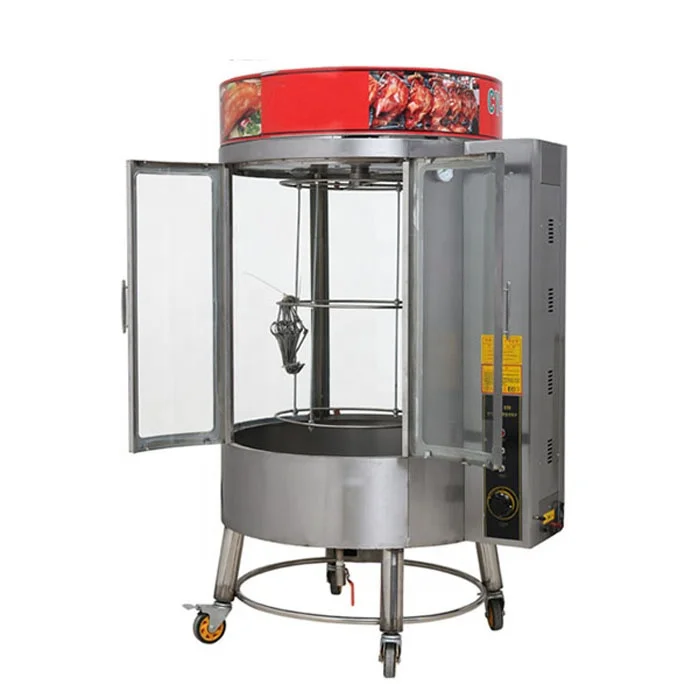 Professional-Automatic-Stainless-Steel-Gas-Rotisserie-Rotating-Chicken ...