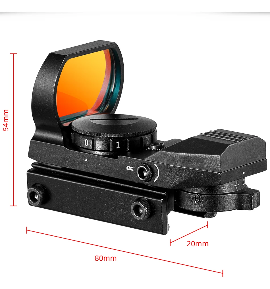1x22x33mm Multi 4 Reticle Electro Red Dot Sight Riflescope with Mount ...