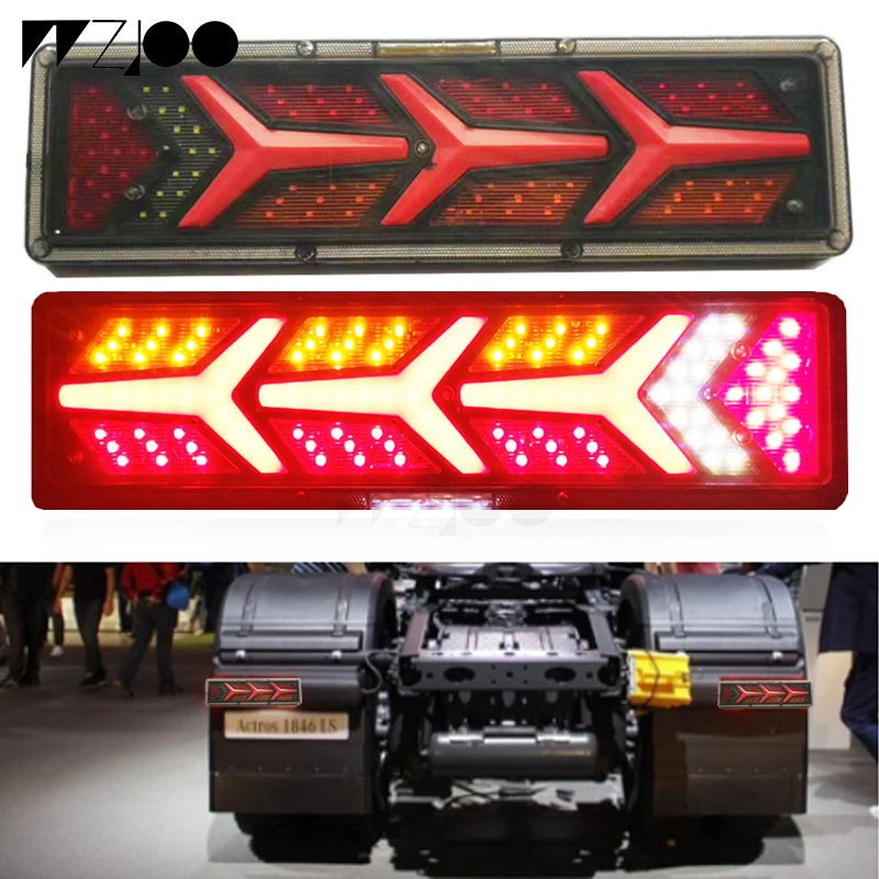 2PCS-24V-LED-Truck-Agricultural-vehicle-TailLight-Rear-Brake-Lights ...