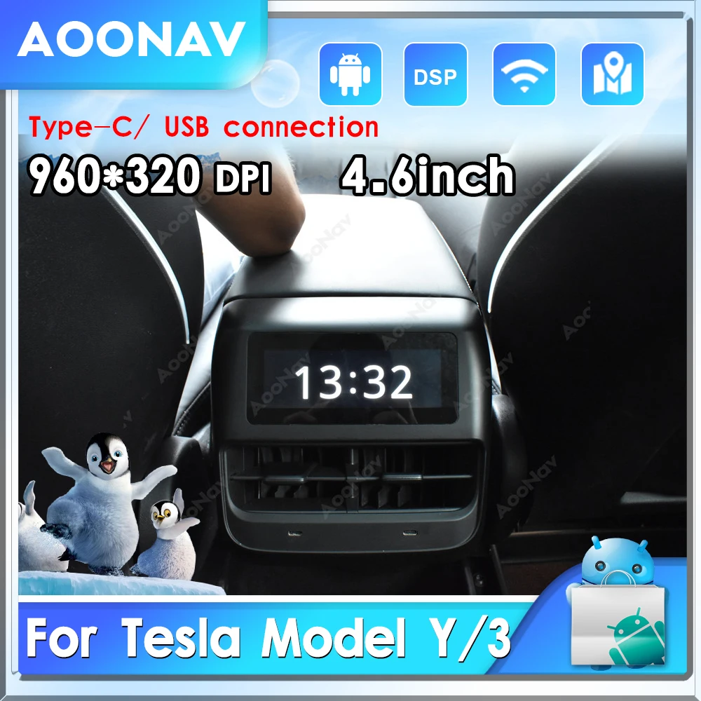 Rear Seat Ac Panel For Tesla Model 3 Model Y Touch Screen Control Panel ...