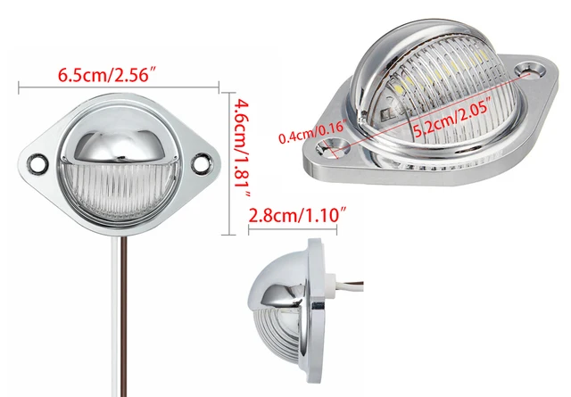 Universal Waterproof LED Tag Light Universal LED License Plate Light ...