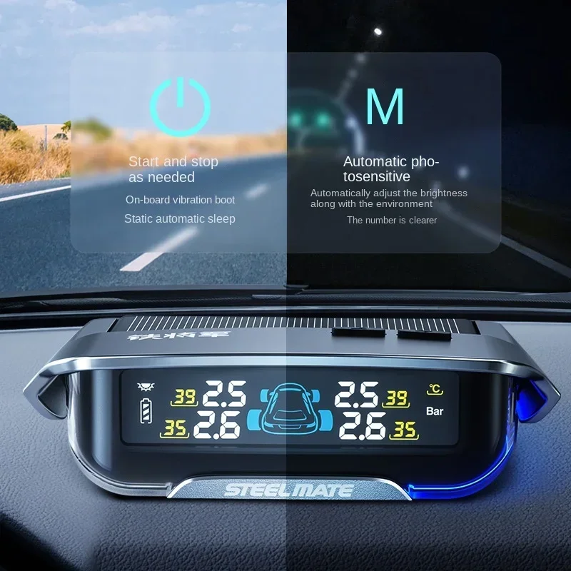 Steel-Mate-Tire-Pressure-Monitor-Built-in-External-X1-Plus-Car-Tire ...