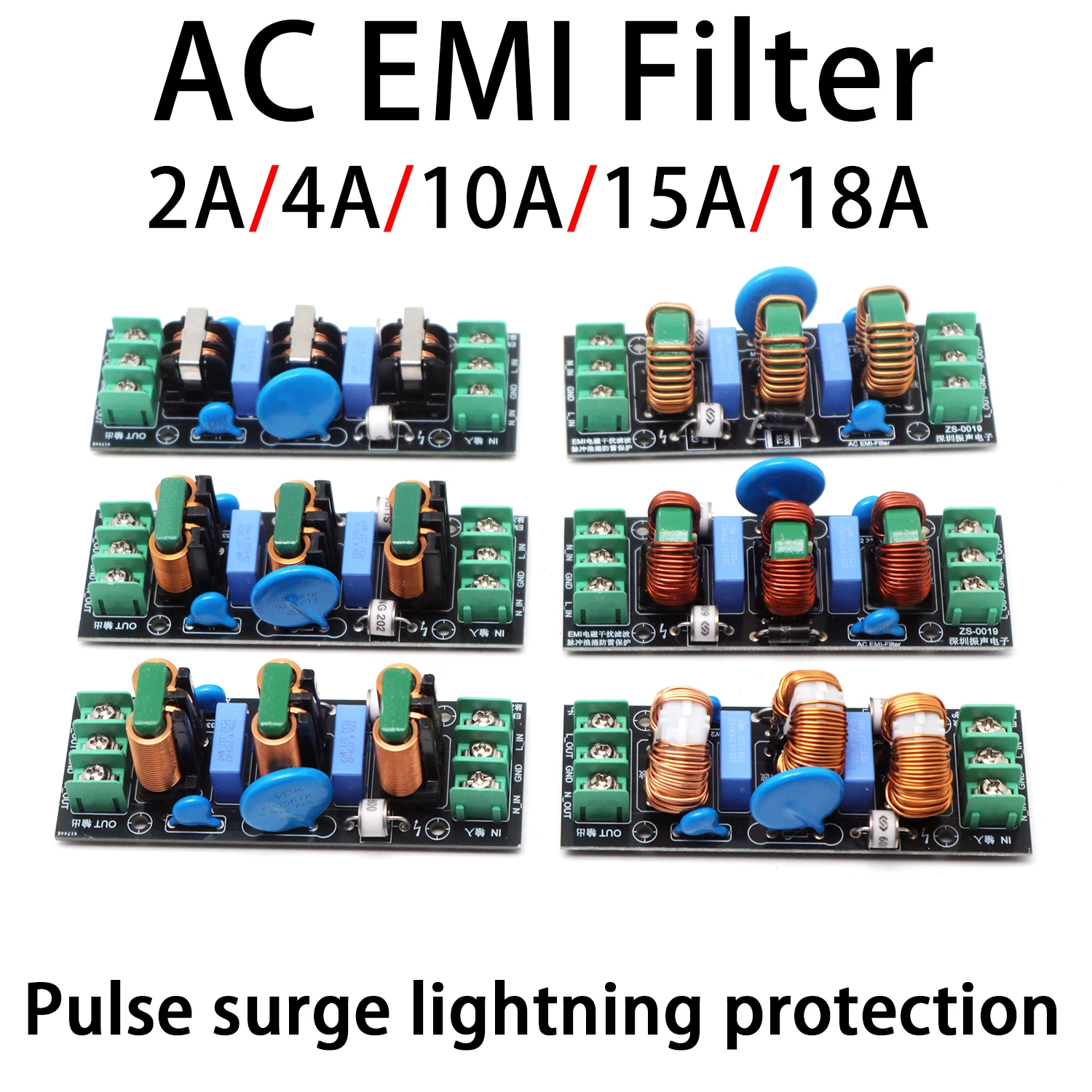 AC 220V/110V EMI Power Filter FCC 3-Stage Noise Suppressor for Hi-Fi ...