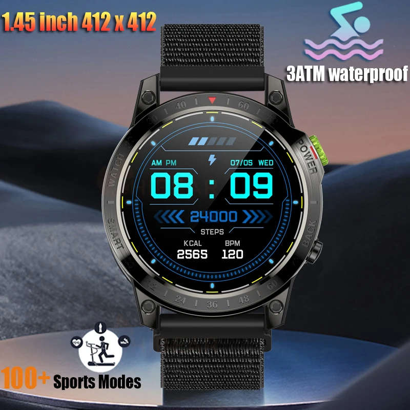 3ATM-Waterproof-Sports-Smart-Watch-Bluetooth-Call-100-Sport-Men-Watch ...