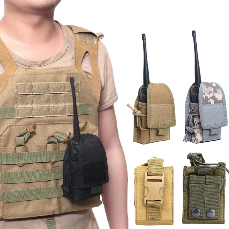 Tactical-Radio-Pouch-Military-Walkie-Talkie-Holder-Case-Interphone ...