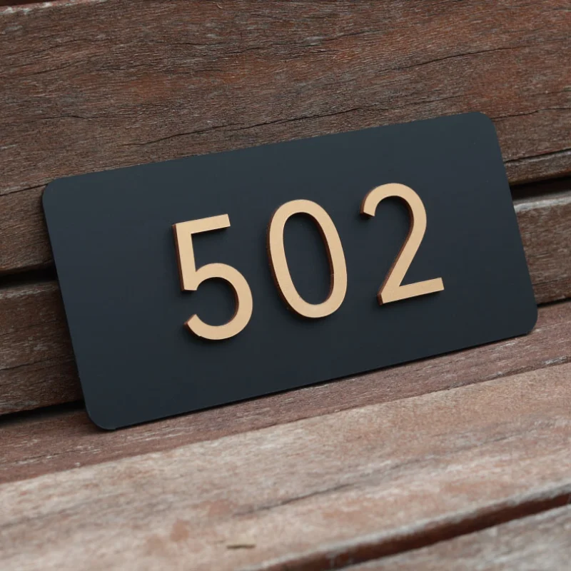 Acrylic Number Plate Home Creative Personality House Number Custom Room ...