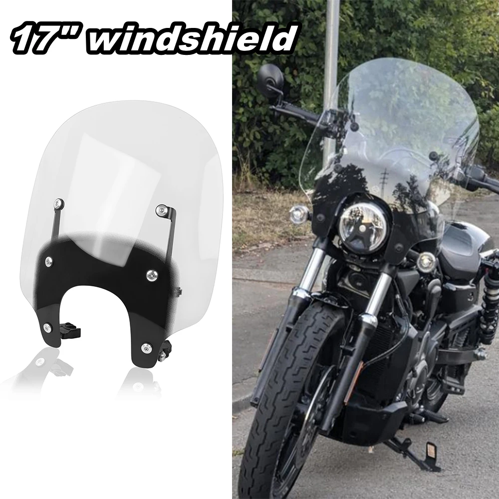 Quick-Release-Windshield-Windscreen-Wind-Shield-Deflectors-For-Harley ...