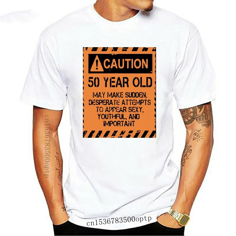 New-Men-Short-sleeve-tshirt-50th-Birthday-Gift-Caution-50-Year-Old-1968 ...