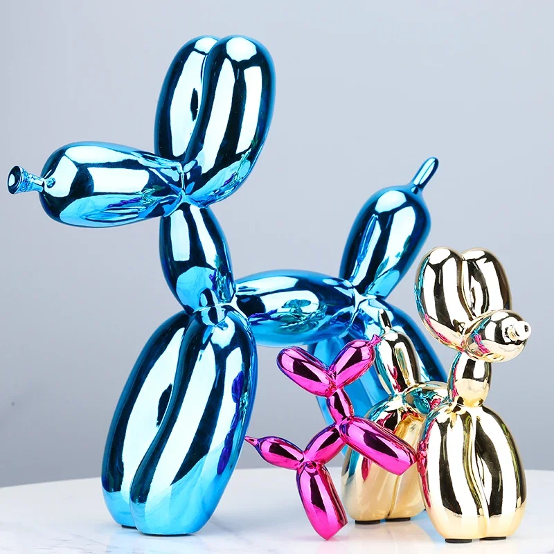 Electroplated-Resin-Dog-Crafts-Nordic-Balloon-Dog-Ornament-Puppy ...