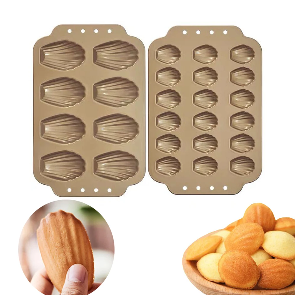 8-18-Hole-Madeleine-Cake-Mold-Non-stick-Carbon-Steel-Shell-Baking-Mould ...
