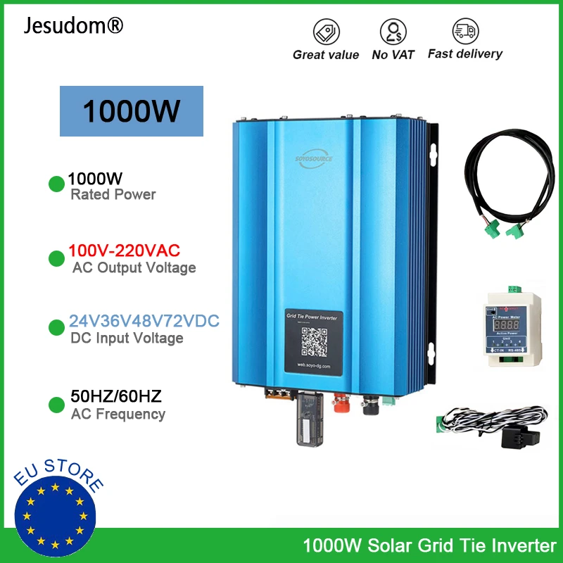 Warehouse Solar Grid Tie Inverter 1000W 220V Pure Sine Wave Output with ...