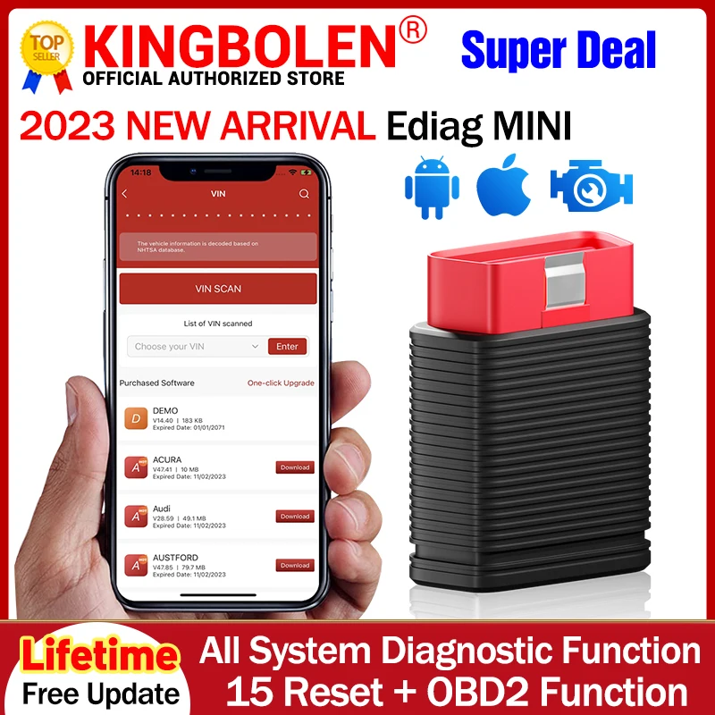 KINGBOLEN EDIAG MINI Sistema TODO Herramientas de diagnóstico de ...