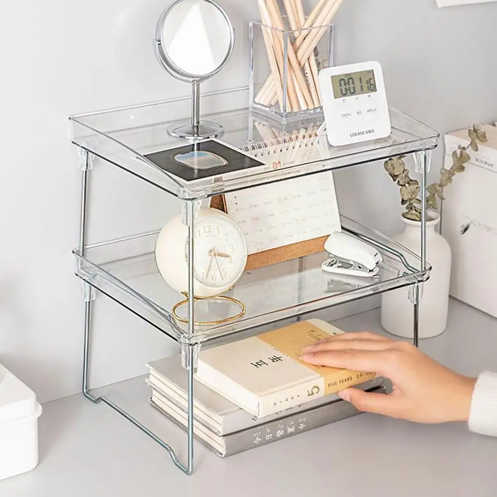 Transparent Foldable Storage Rack Kitchen Rack Cabinet Space Saving ...