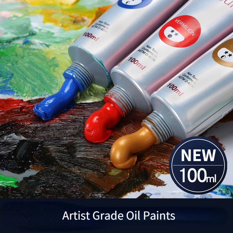 100ml-Oil-Paint-45-Colors-Student-Art-Creation-Special-Waterproof-Quick ...