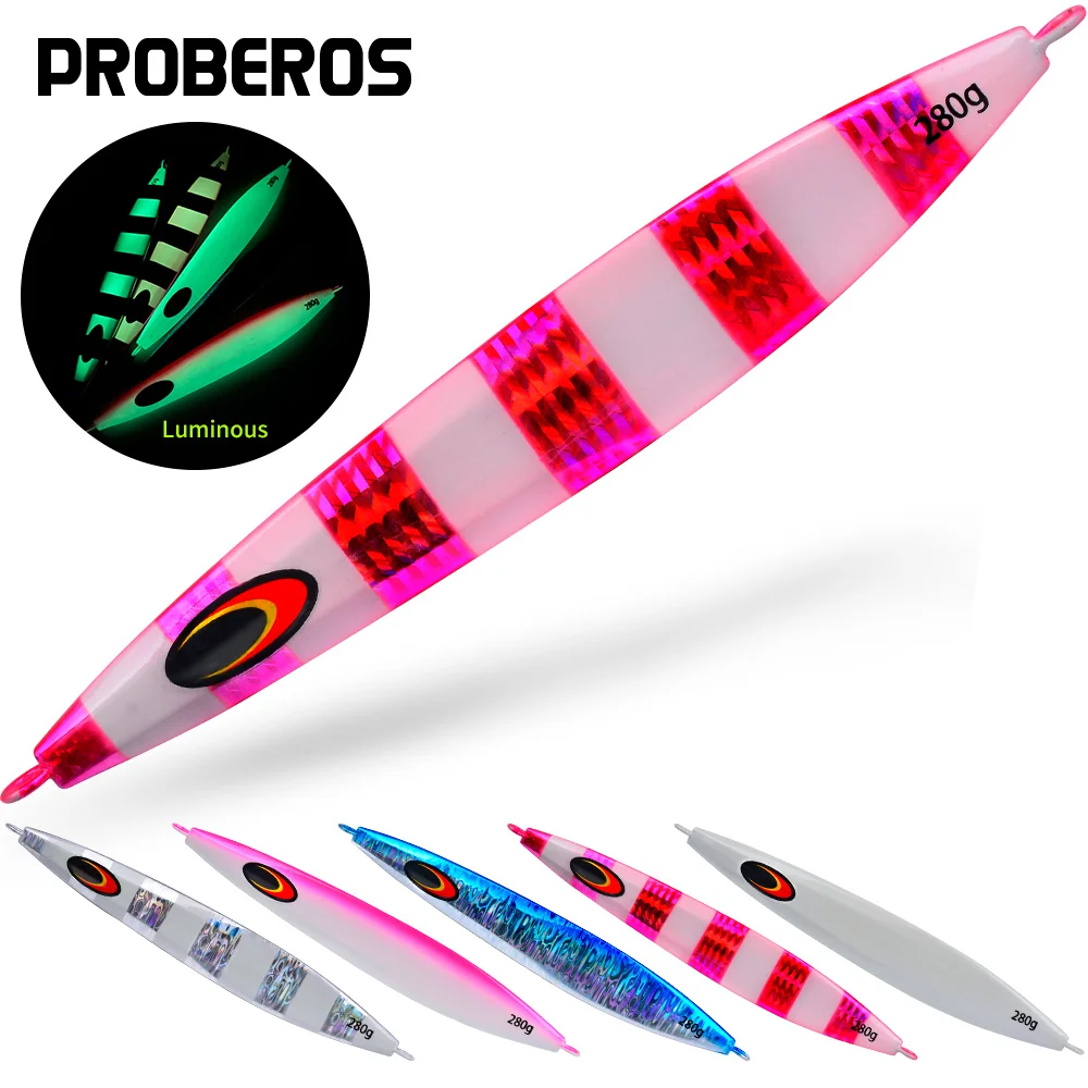 PROBEROS 5PCS Luminous Metal Fishing Lures Artificial Hard Bait Pesca ...