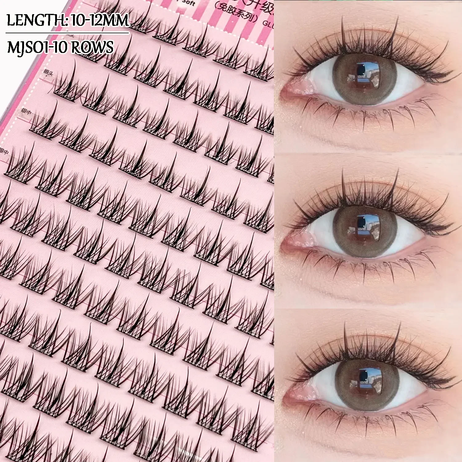 Noglue-Eyelashes-Large-Capacity-Lash-Clusters-Natural-False-Eyelashes ...