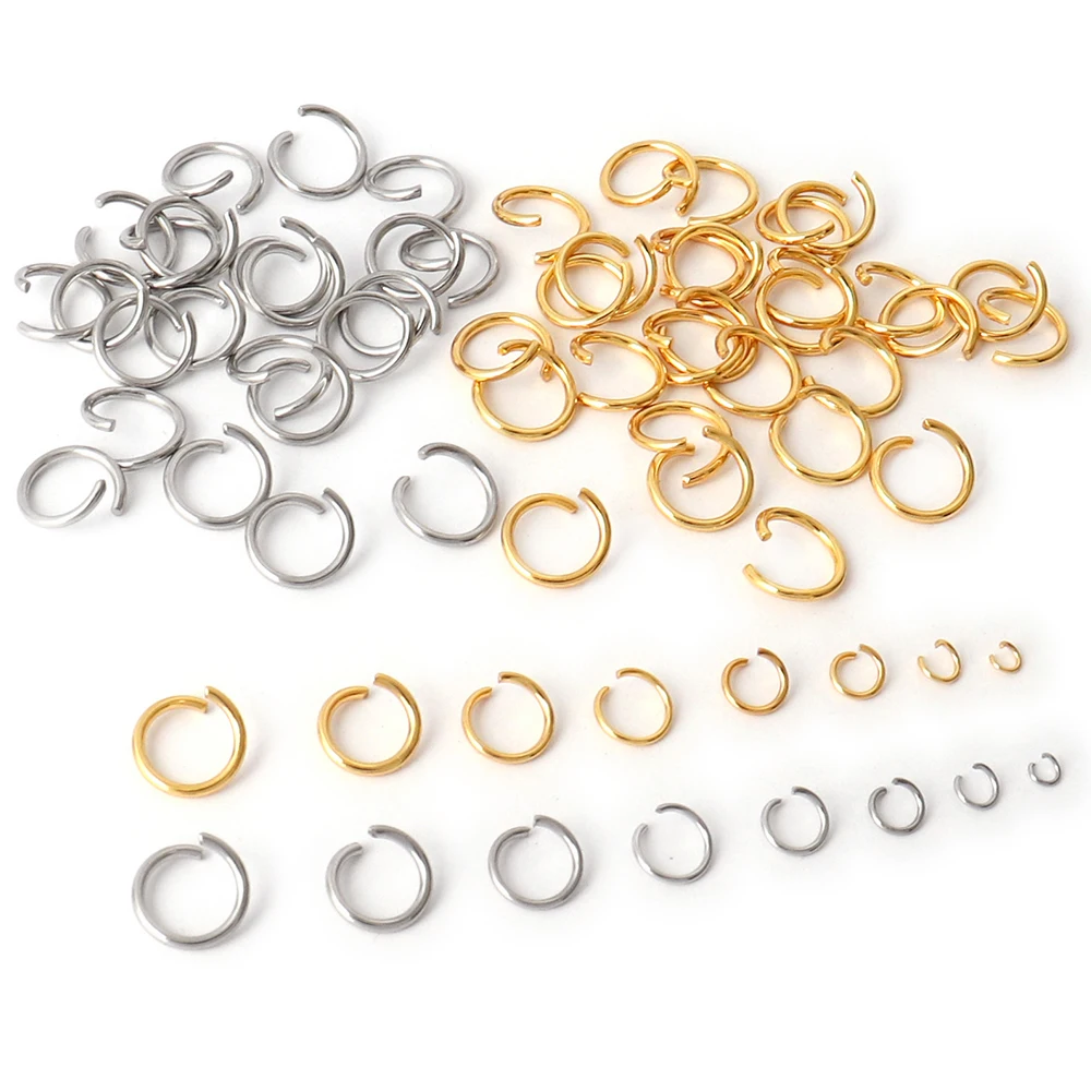 100-200pcs-Gold-Stainless-Steel-Open-Jump-Rings-Connector-for-Jewellery ...