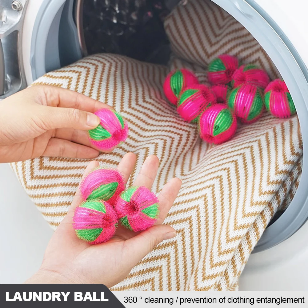 6pcs/Set Reusable Anti-tangle Washing Machine 360° Resisted Cleaning ...