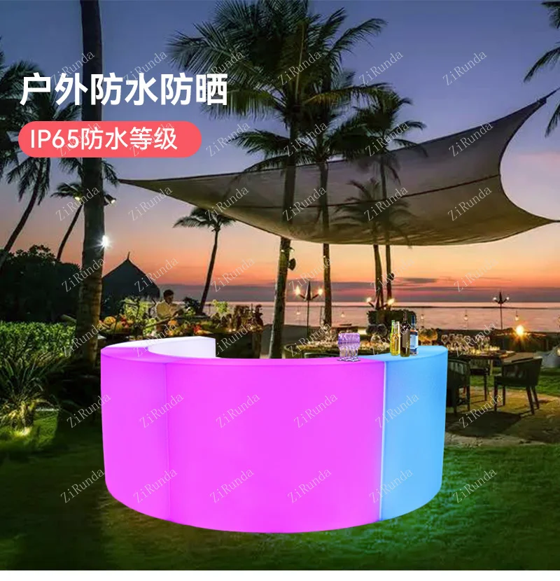 Bàn Bar Quầy bar phát sáng LED tròn bàn rải rác Bàn cocktail DJ quầy lễ ...