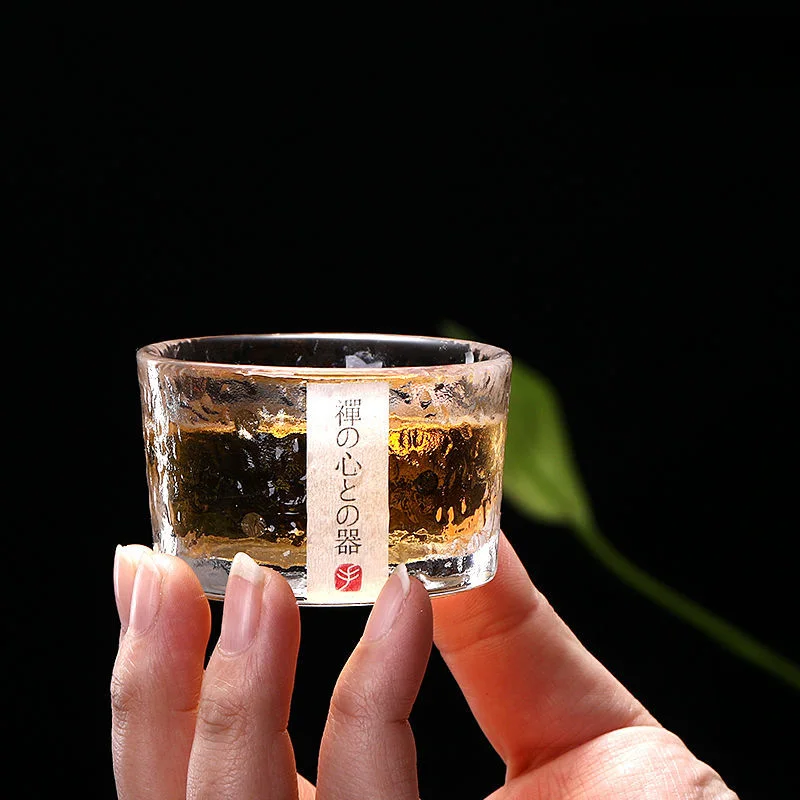 Japanese-Style-Small-Glass-Tea-Cup-Set-Kung-Fu-Tea-Set-Thickened-Hammer ...