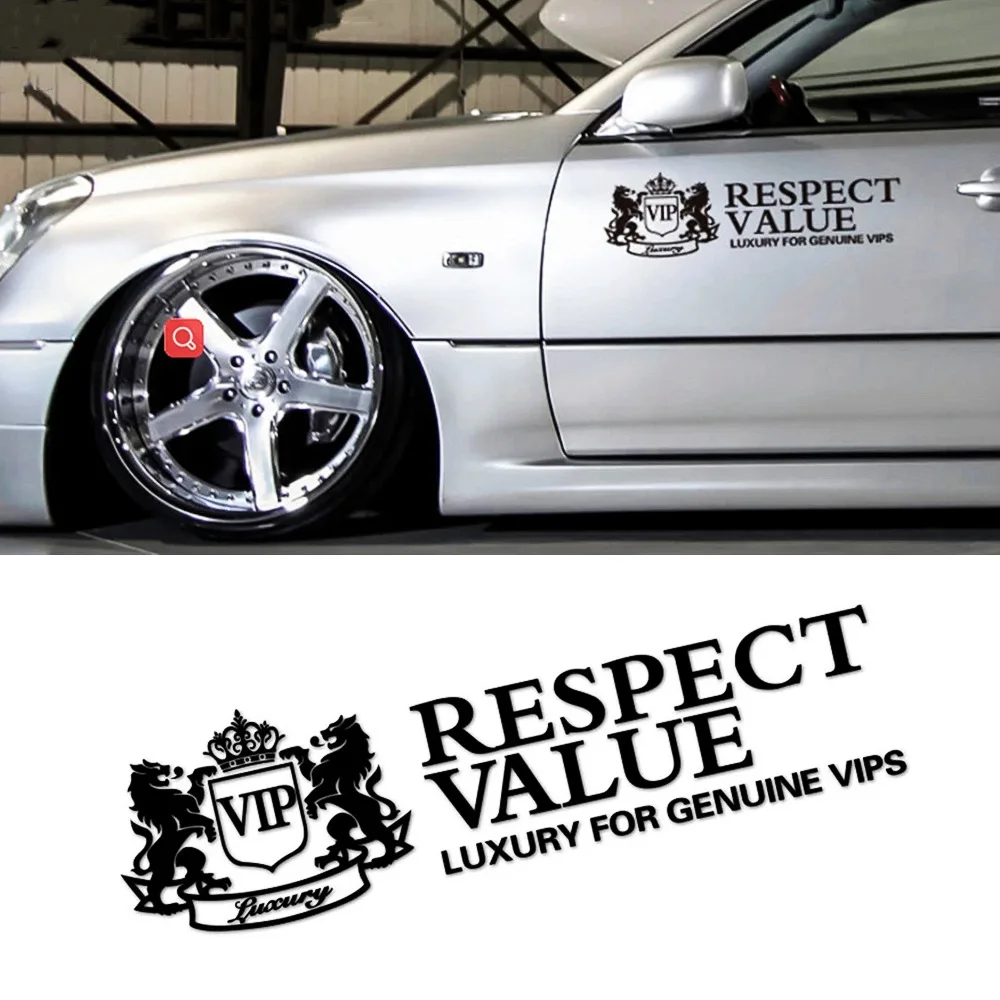 2pcs Jdm Respect Vip Value Luxury Genuine Vips Car Body Sides Sports ...