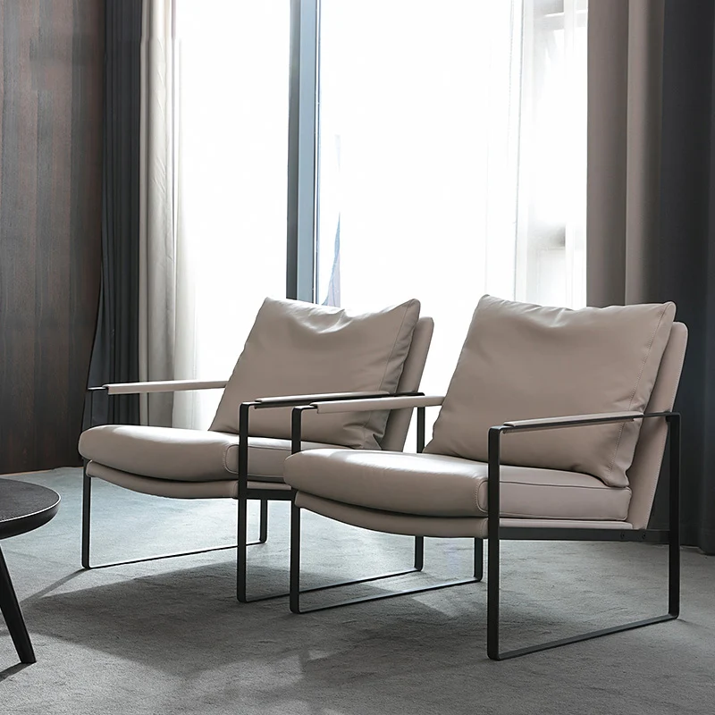 Modern-Simple-Armrest-Chairs-Living-Room-Support-Single-Comfy-Puffs ...