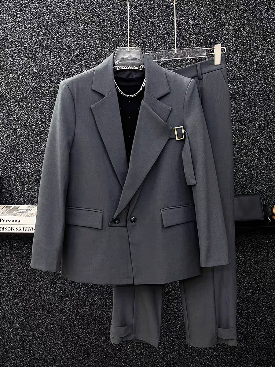 High-quality-deconstructed-suit-pants-two-piece-men-s-trend-loose ...