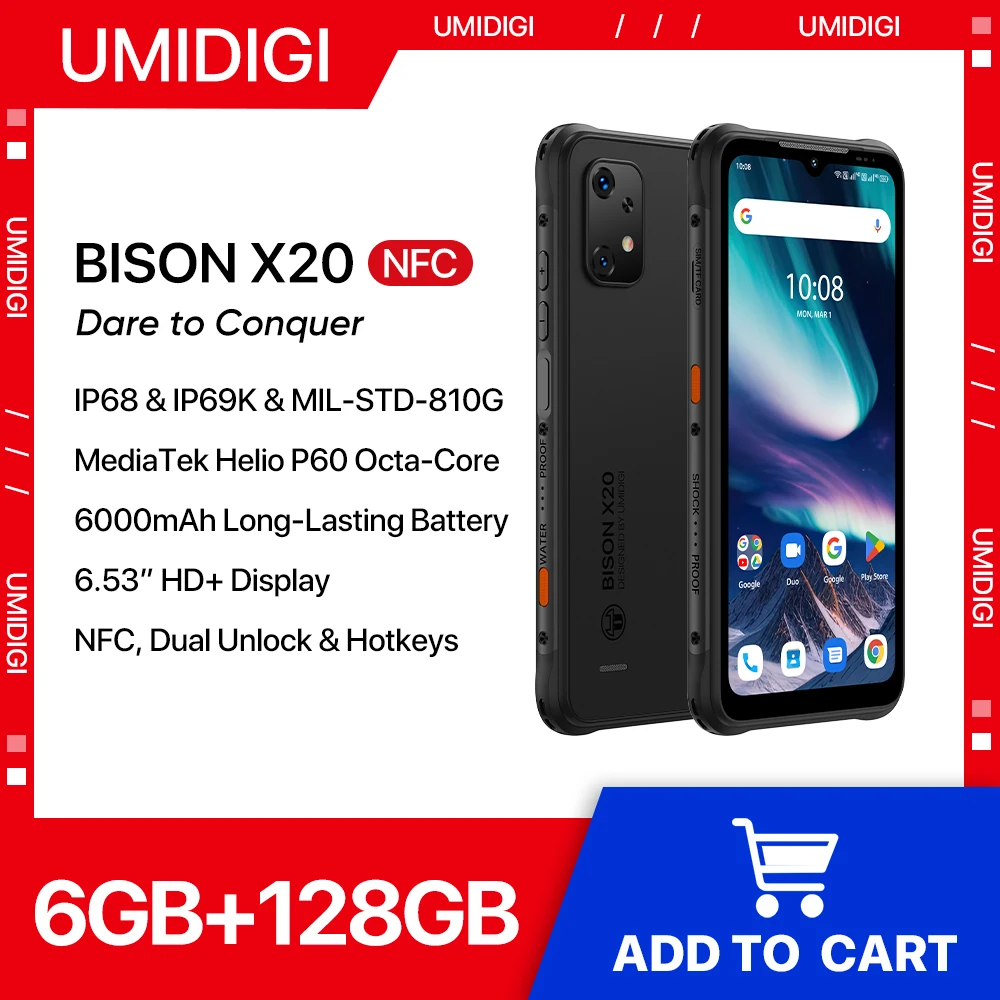 World-Premiere-UMIDIGI-BISON-X20-Rugged-cellphone-Android-13-MTK-Helio ...