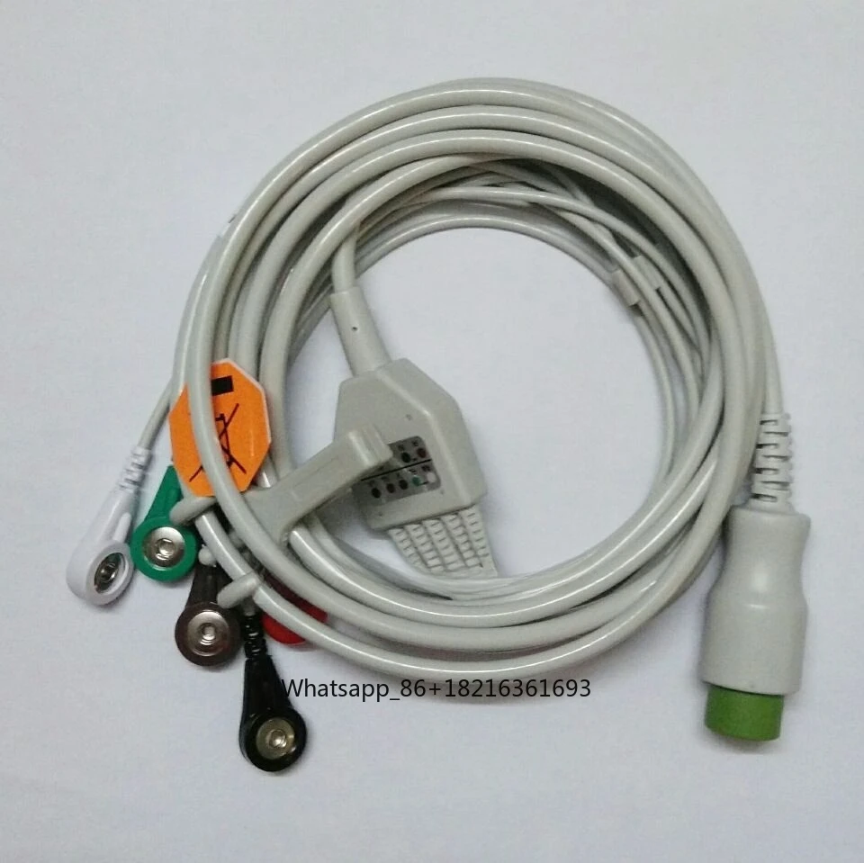 Compatible-con-Mindray-IPM8-10-12-IMEC-8-10-12-ECG-cinco-cables-12 ...