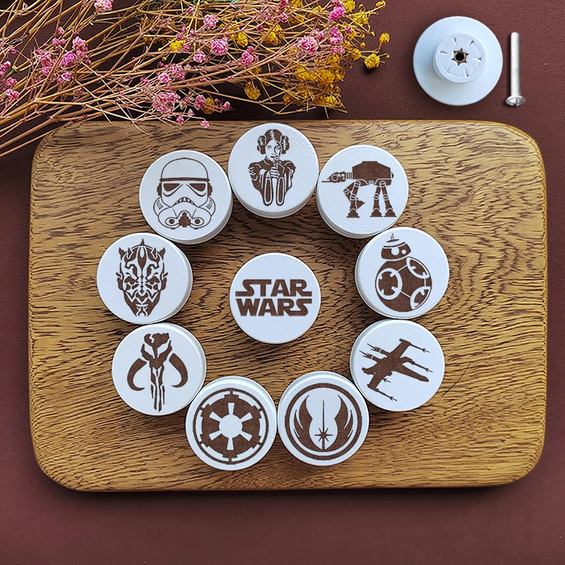Disney-Star-Wars-Wooden-Engraved-Drawer-Knob-Cabinet-Pulls-Kitchen-Room ...