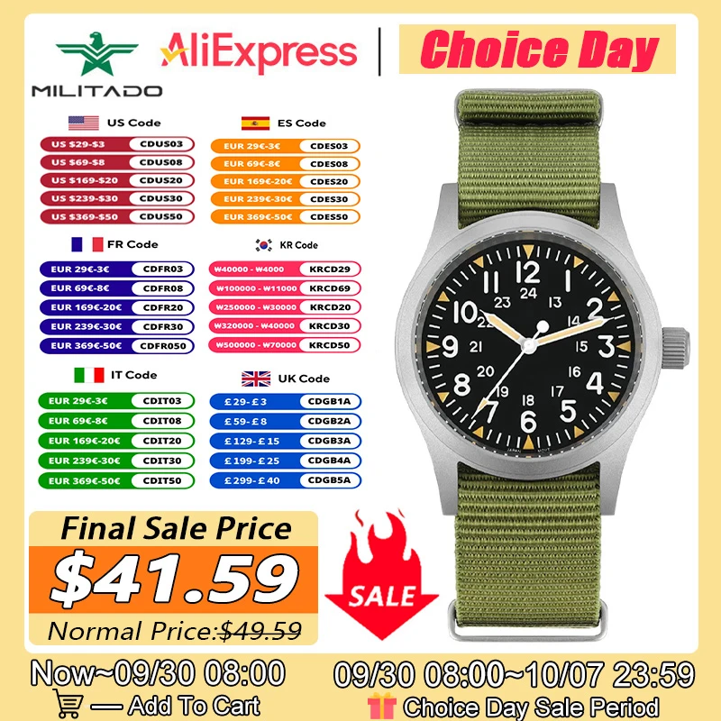 Militado-ML05-Vintage-Quartz-Watch-VH31-Movement-Watches-Domed-Sapphire ...