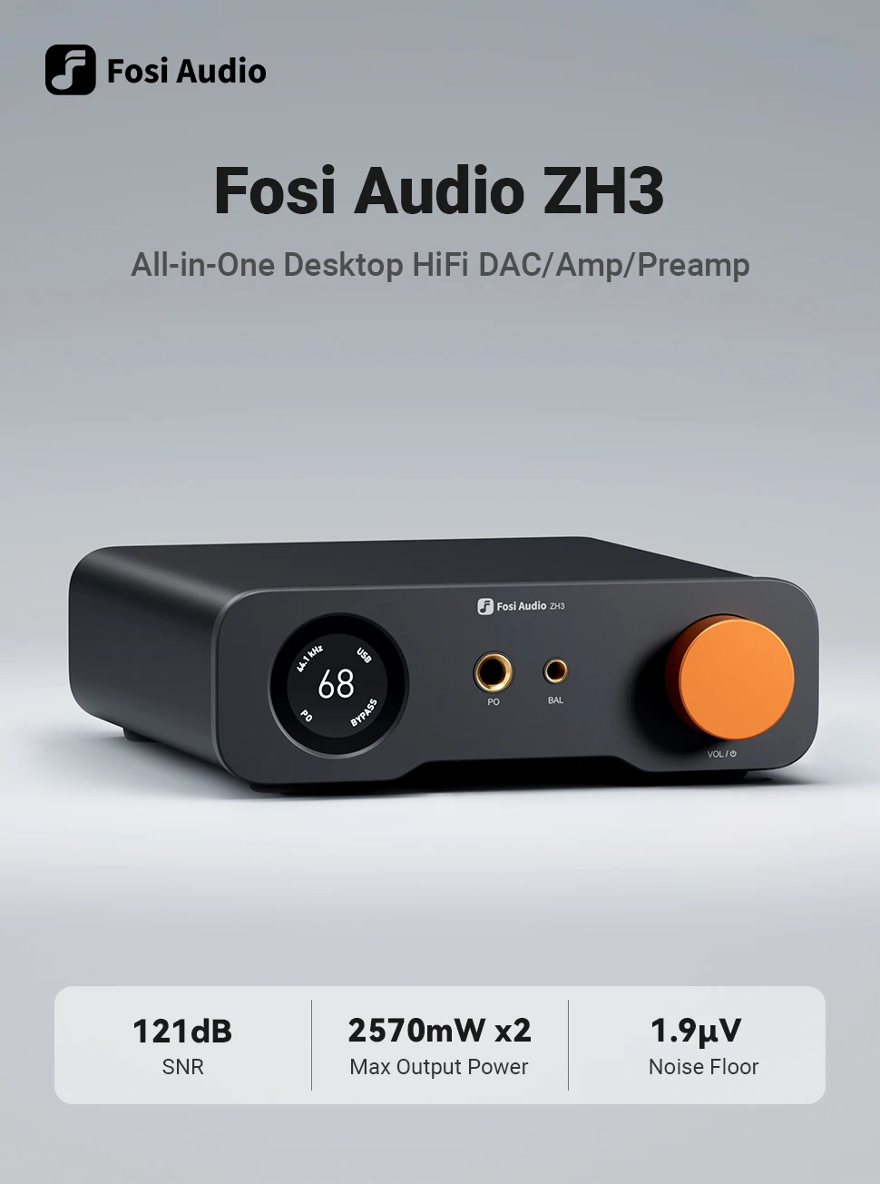 Fosi Audio ZH3 ЦАП/усилитель для наушников | AliExpress