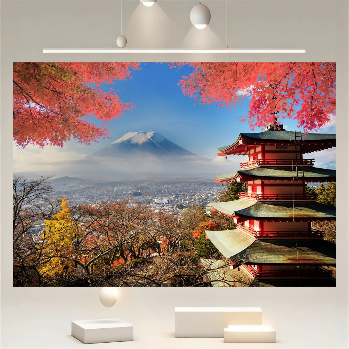 Fall Japan Mount Fuji Sensoji Temple Photography Background Restaurant ...