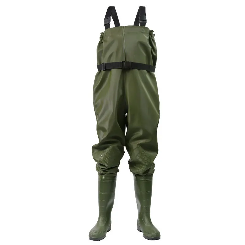 Fishing Wader Pants Overalls With Boots Suit Adult Men Waterproof Chest ...
