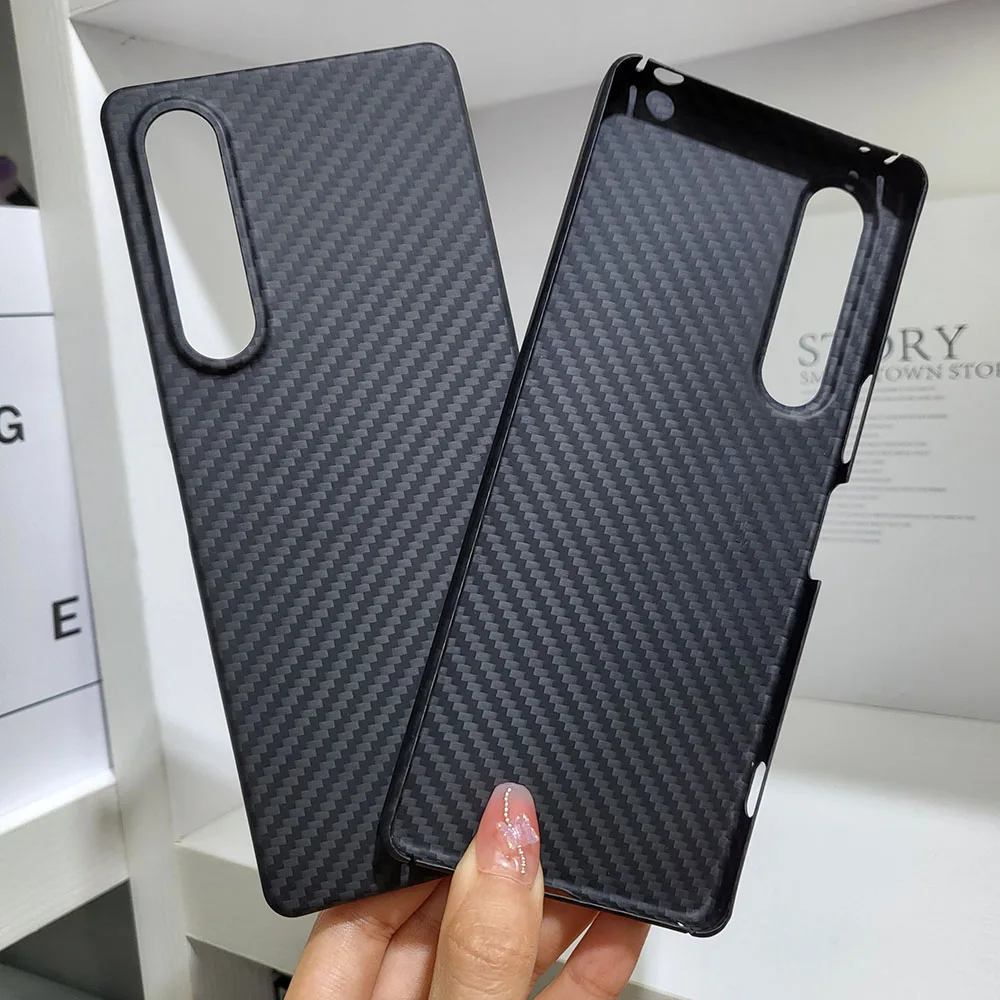 Real-Carbon-Fiber-Case-For-Sony-Xperia-1V-1VI-Ultra-thin-Aramid-Fiber ...